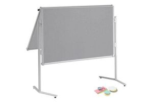 4002390060066 - AKTION MAUL Moderationswand professionell klappbar 1200 x 1500 cm grau + GRATIS Moderations-Starter-Set bestehend aus je 120 Moderationskarten Ø 95 cm Ø 135 cm 95 x 200 cm 200 Signal-Nadeln