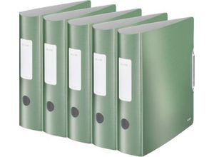 4002432549238 - LEITZ® Ordner Active Style DIN A4 Rückenbreite 82 mm 5 Stück seladon grün