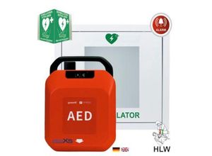 4262483650516 - Defibrillator MedX5 HeartSave YA automatische Schockabgabe Sprachausgabe DE EN IP55 Metall-Wandkasten inkl Alarm mit HLW-Feedback-Sensor