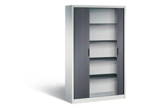 4050646267561 - Rollladenschrank Omnispace H1980B1200T420 mm Lichtgrau Schwarzgrau