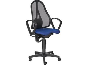 4014296256559 - Pure Bürostuhl BALANCE 400 NET Permanentkontakt mit Armlehnen Fitness-Orthositz blau