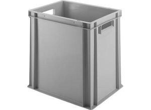 4026698003525 - Ringoplast Kunststoffkasten Serie Unista M400 Durchfassgriffe verrippter Boden L 400 x B 300 x H 400 mm grau
