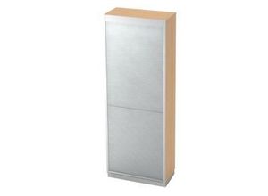 4032062111796 - Rollladenschrank 5 OH B 800 x T 420 mm Ahorn-Dekor silber