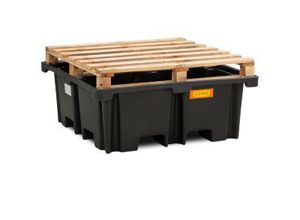 4052886429150 - PE-Palettenauffangwanne CEMO 400 4 für 1 Industriepalette L 1290 x B 1290 x H 480 mm 400 l für 4 x 200 l Fässer ohne Gitterrost