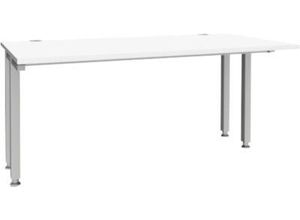 4250510841952 - Genius Schreibtisch MODENA FLEX 4-Fuß-Quadratrohr verkürzte Seitenteile B 1600 mm weiß