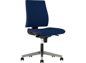5901747083026 - Bürostuhl INTRATA Synchronmechanik ohne Armlehnen Muldensitz mit Knierolle bis 110 kg Aluminium blau