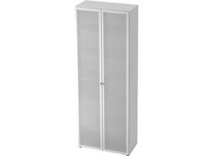 4032062153383 - Glastürenschrank TOPAS LINE 6 Ordnerhöhen B 800 mm weiß