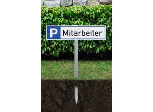 4060081011520 - moedel Stahlspieß zum Einschlagen von Parkplatzreservierungs-Schildern inkl Schauben ohne Schild H 750 mm Stahl verzinkt silber-grau