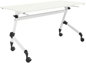 4251898818574 - Select Klapptisch mit Rollen Rechteck Vierkantrohr B 1400 x T 600 x H 720 mm weiß weiß