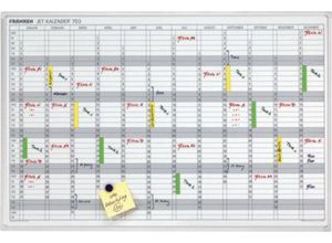 4016946055222 - Jahresplantafel JetKalender 703 90 x 60 cm (b x h) 12 Monate inkl Tafelschreiber trocken abwischbar FineMarker feucht abwischbar 3 Haftmagnete