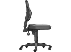 4016849785226 - Arbeitsdrehstuhl Allrounder o Armlehnen Permanentkontakt m Rollen PU-Polster schwarz