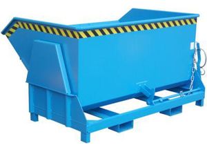 4052462003613 - eurokraft pro Kippbehälter Standard-Bauhöhe ohne Fahrwerk Volumen 15 m³ lackiert blau RAL 5012