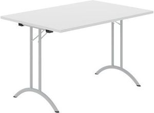 8697837516419 - Select Klapptisch Rechteck Doppel-T-Fußgestell Spezial-Klappbeschlag & Bodenausgleich B 1200 x T 800 x H 720 mm lichtgrau alusilber