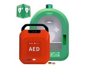 4262483650363 - Defibrillator MedX5 HeartSave YA automatische Schockabgabe Sprachausgabe DE EN IP55 PVC-Wandkasten inkl Alarm ohne HLW-Feedback-Sensor