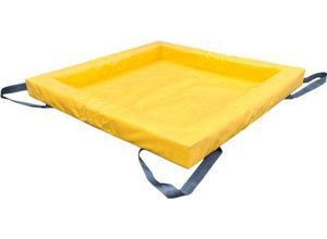 4262512391120 - Faltwanne für Kleingebinde Kapazität 57 l Schaumstoffwände stapelbar B 600 x T 600 x H 150 mm PVC gelb