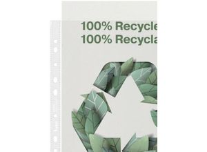 9003262280525 - Prospekthüllen Bene A4 11-fach Lochung oben offen Folienstärke 100 µ 100 % Recycling-PP transparent-klar 50 Stück