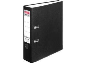 4008115480805 - herlitz maXfile protect Ordner DIN A4 80 mm Schwarz 2 Ringe 5480801 Pappkarton PP (Polypropylen) Texturiert Hochformat