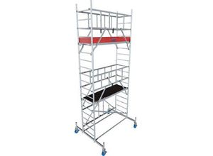 4009199942135 - Krause 942135 FahrGerüst Aluminium Faltgerüst fahrbar faltbar Arbeitshöhe (max) 580 m Silber 127 kg