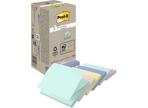 4054596926738 - Post-it® Haftnotizen Recycling Z-Notes R330-1RPT B 76 x T 76 mm PEFC®-Papier farbig 16 Blöcke 100 Blatt Block