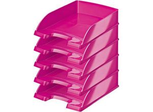 4002432532674 - LEITZ® Ablagekorb Wow 5226 DIN A4 5 Stück pink