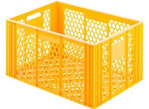 4026698002764 - Euro Box Bäcker- und Cateringkasten (Gläserkasten) lebensmittelecht Inhalt 798 L durchbrochene Version gelb-orange
