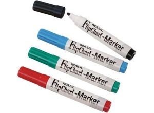 4002390024396 - MAUL Flipchart-Marker XXL sortiert 4er Set in den Farben je 1x rot blau grün schwarz - 1 Stück (6383899)