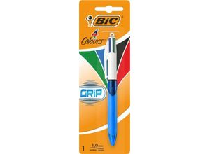 3086123214675 - BIC 4 Colours Grip Vierfarb-Kugelschreiber mit mittlerer Spitze und weichem Griff 1 Stück