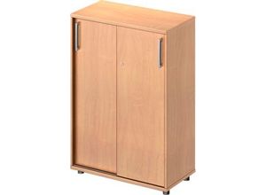 4250510880388 - Pure Schiebetürenschrank Proplana 3 Ordnerhöhen Breite 800 mm Höhe 1160 mm Buche-Dekor