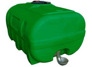4052886037515 - PE-Weidefass kofferförmig Polyethylen 2­IG­Anschluss Dom mit Klappdeckel ø 380 mm ohne Schwallwand grün B 1350 x T 1900 x H 1170 mm 2000 l