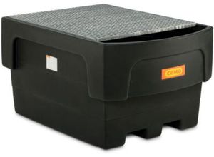 4052886369982 - PE-Auffangwanne für Tankcontainer IBC KTC für 1 x IBC KTC Abfüllvorsatzbehälter mit Stahlgitterrost CEMO