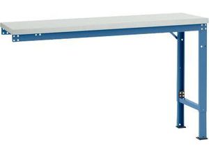 4045916152814 - Ansatztisch UNIVERSAL Spezial 1500 x 800 mm Kunststoff lichtgrau brillantblau