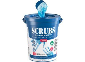 0764769422724 - Handreinigungstücher SCRUBS® IN-A-BUCKET® mit Orangenduft blau Nachfüll-Spendereimer mit 72 Stück Inhalt