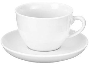 4007796026012 - Cappuccinotassen-Set BISTRO 6 Tassen & Unterassen jeweils 03 l H 71 mm Porzellan weiß