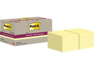 4064035060015 - Post-it® Haftnotizen Super Sticky Recycling Notes 622 RSS12CY B 476 x T 476 mm PEFC®-Papier gelb 12 Blöcke 70 Blatt Block