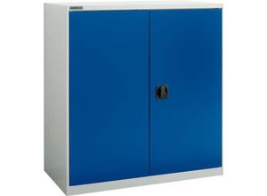 4051273635044 - Flügeltürenschrank Select MS-i 12409 Stahlblech B 950 x T 400 x H 1215 mm 3 OH Lichtgrau Enzianblau bis 150 kg