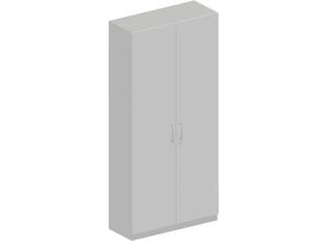 4051273728449 - Genius Garderobenschrank TETRIS SOLID 6 OH 1 Fachboden Kleiderstange abschließbar B 1000 x T 412 x H 2239 mm weißlu lichtgrau