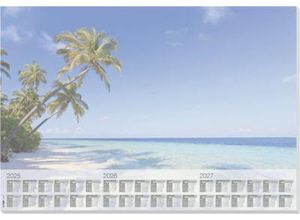4004360841323 - - Schreibunterlage Design 595 x 41 cm (b x h) ohne Folienauflage 2022-2024 Papier blau Beach 30 Bl