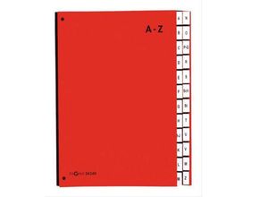 4013951000261 - Pagna - Pultordner din A4 a-z Karton Papier laminiert rot 24 Fächer