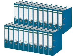 4002432489961 - LEITZ® Ordner 1010 DIN A4 Rückenbreite 80 mm 20 Stück blau