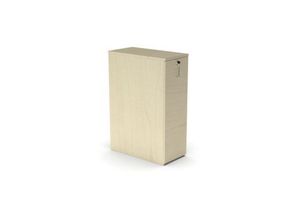 5900978223829 - Hochcontainer Big Tower BEXXSTAR 3 Regalfächer links abschließbar B 400 x T 800 x H 1155 mm Ahorn-Dekor