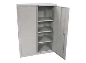 5032548015142 - Stahlschrank SCF1491GGK faltbar 3 Fachböden Schlüsselschloss B 915 x T 370 x H 1400 mm Stahl lichtgrau RAL 7035