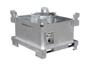 4052462000926 - Sonderabfall-Behälter BAUER SAF 450 Stahlblech feuerverzinkt abschließbar B 1200 x T 1000 x H 820 mm