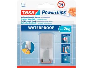 4042448175243 - tesa Powerstrips Waterproof Haken Zoom aus Edelstahl für Feuchträume max 2 kg