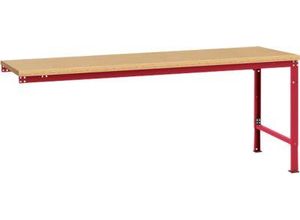 4045916158175 - AU81253003 Arbeits-Anbautisch UNIVERSAL Spezial mit Multiplexplatte BxTxH = 2000 x 1000 x 722-1022 mm Rubin-Rot