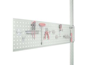 4045916001969 - Werkzeug-Lochplatte für Tischbreite 1250 mm f Serie Universal Profi lichtgrau RAL 7035