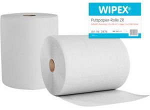 4004231707482 - Putzpapier WIPEX®-ZR 2-lagig Tuchgröße ca 220 x 380 mm Zellstoff & Recyclingrohstoff weiß 2 Rollen mit jeweils 1500 Tüchern