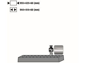 4250101141218 - Lochblecheinsatz Standard für asecos Sicherheitsschränke der UB90 und UB30 Serie Edelstahl 14301 B 955 x T 425 x H 60 mm bis 75 kg