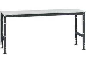 4045916079234 - AU41177016 Arbeits-Grundtisch UNIVERSAL Standard mit Kunststoffplatte BxTxH = 2000x800x760-870 mm Anthrazit