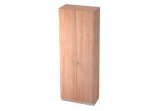 4032062111666 - Garderobenschrank links Ablagen B 800 x T 420 mm Nussbaum-Dekor