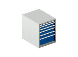4051273666895 - Select Schubladenschrank 27-36 6 Schübe bis 75 kg B 564 x T 725 x H 700 mm enzianblau lichtgrau